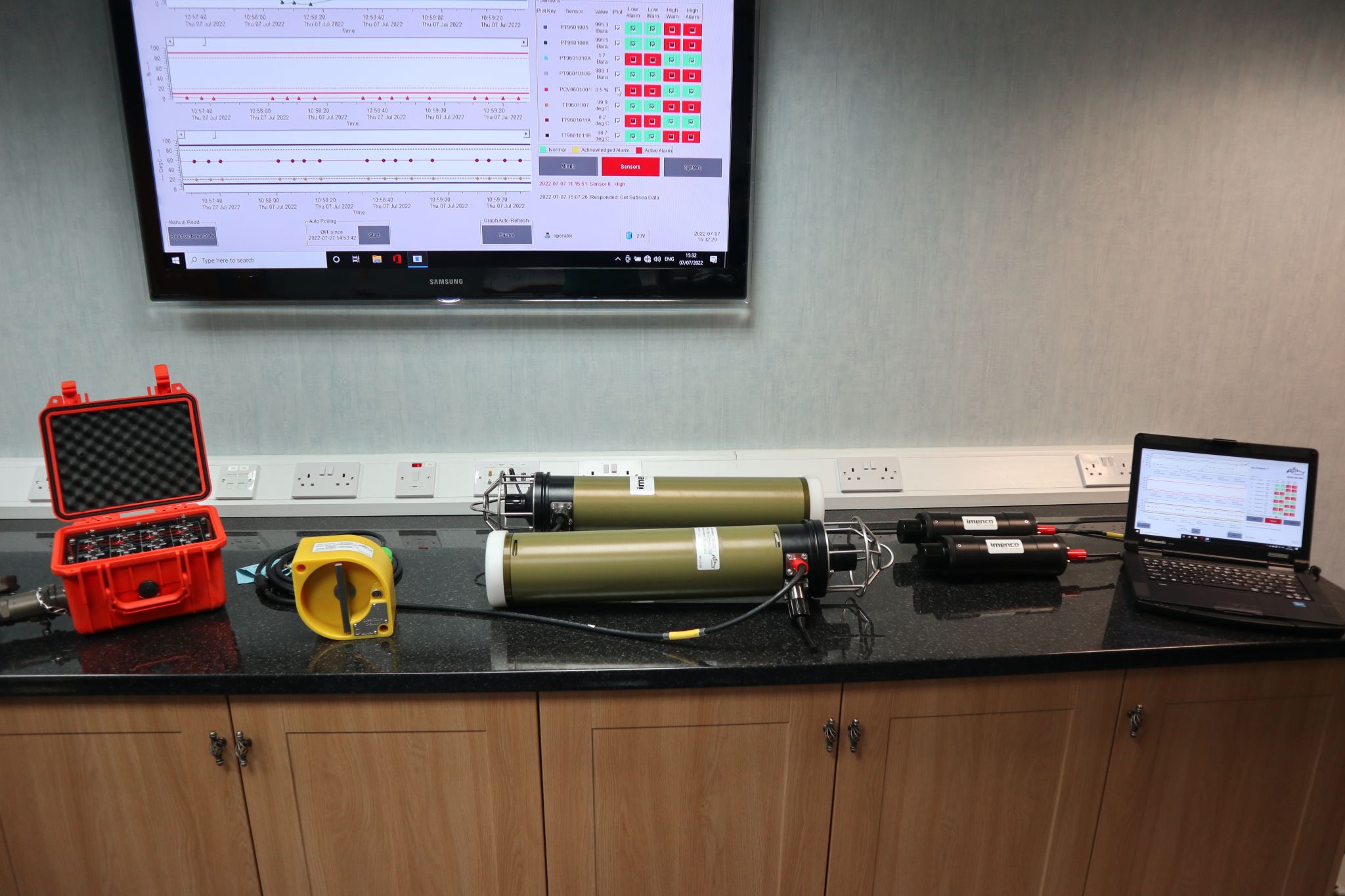 Wireless telemetry system set up ready for customer - Imenco Group